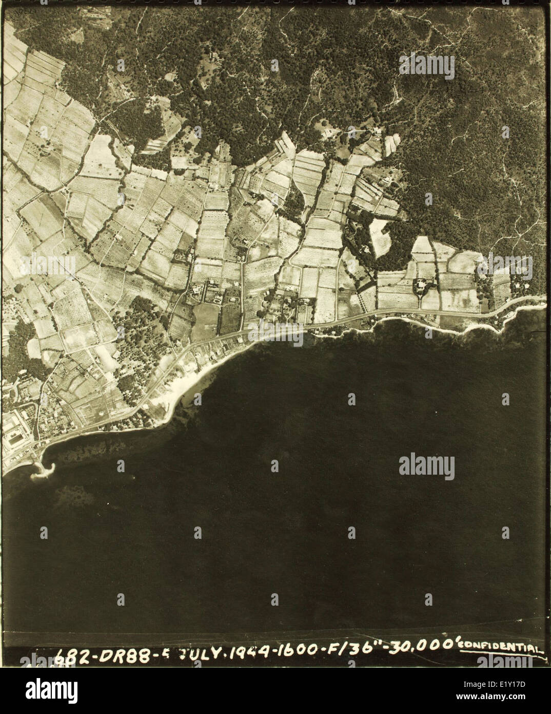 This aerial reconnaissance photo from 1941-1945 shows wartime ...