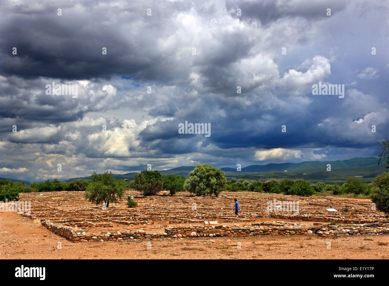 At the archaeological site of Ancient Olynthos (Olynthus), Polygyros ...