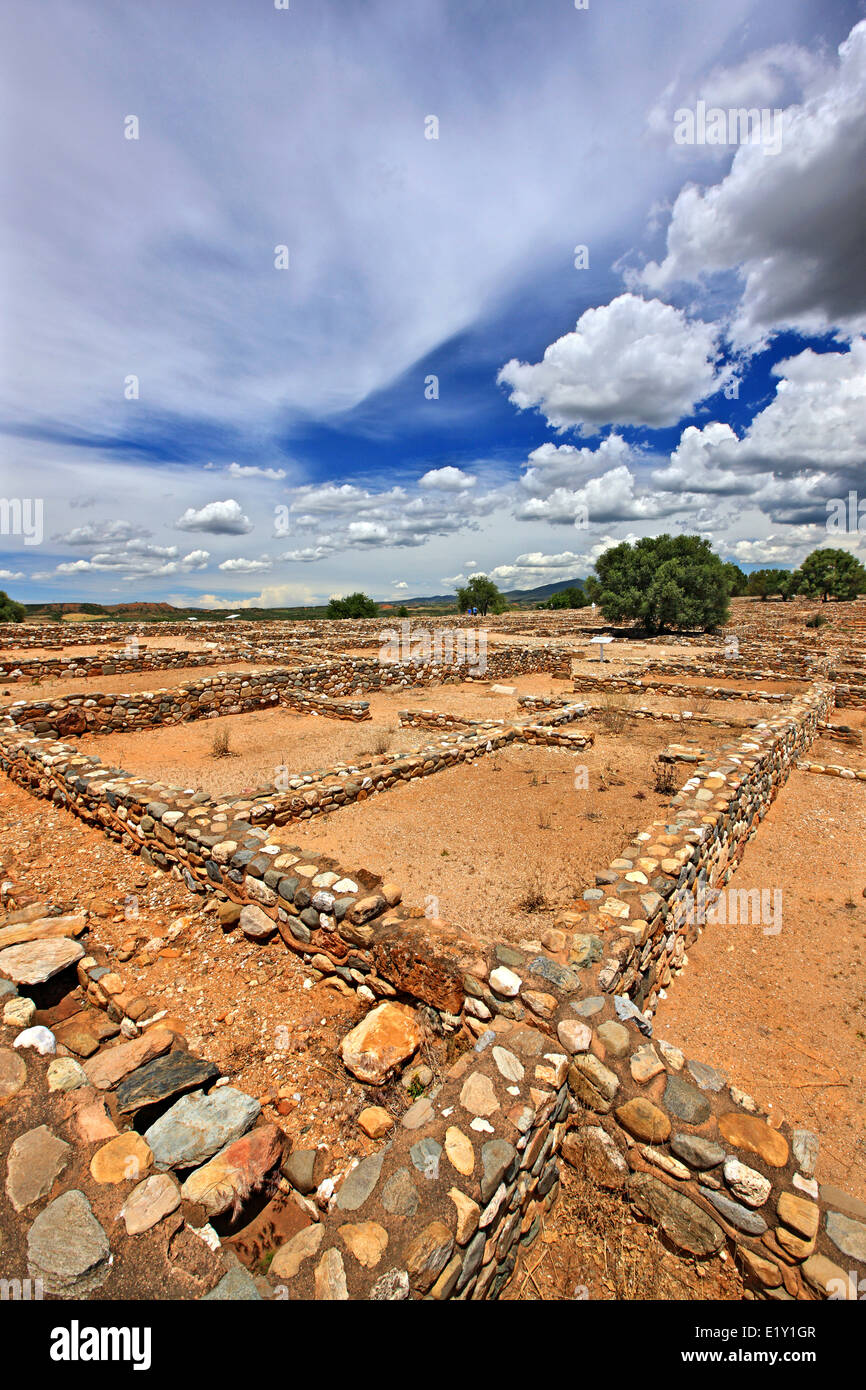 At the archaeological site of Ancient Olynthos (Olynthus), Polygyros ...
