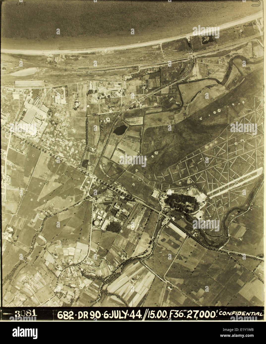 This aerial reconnaissance photo from 1941-1945 showcases strategic ...