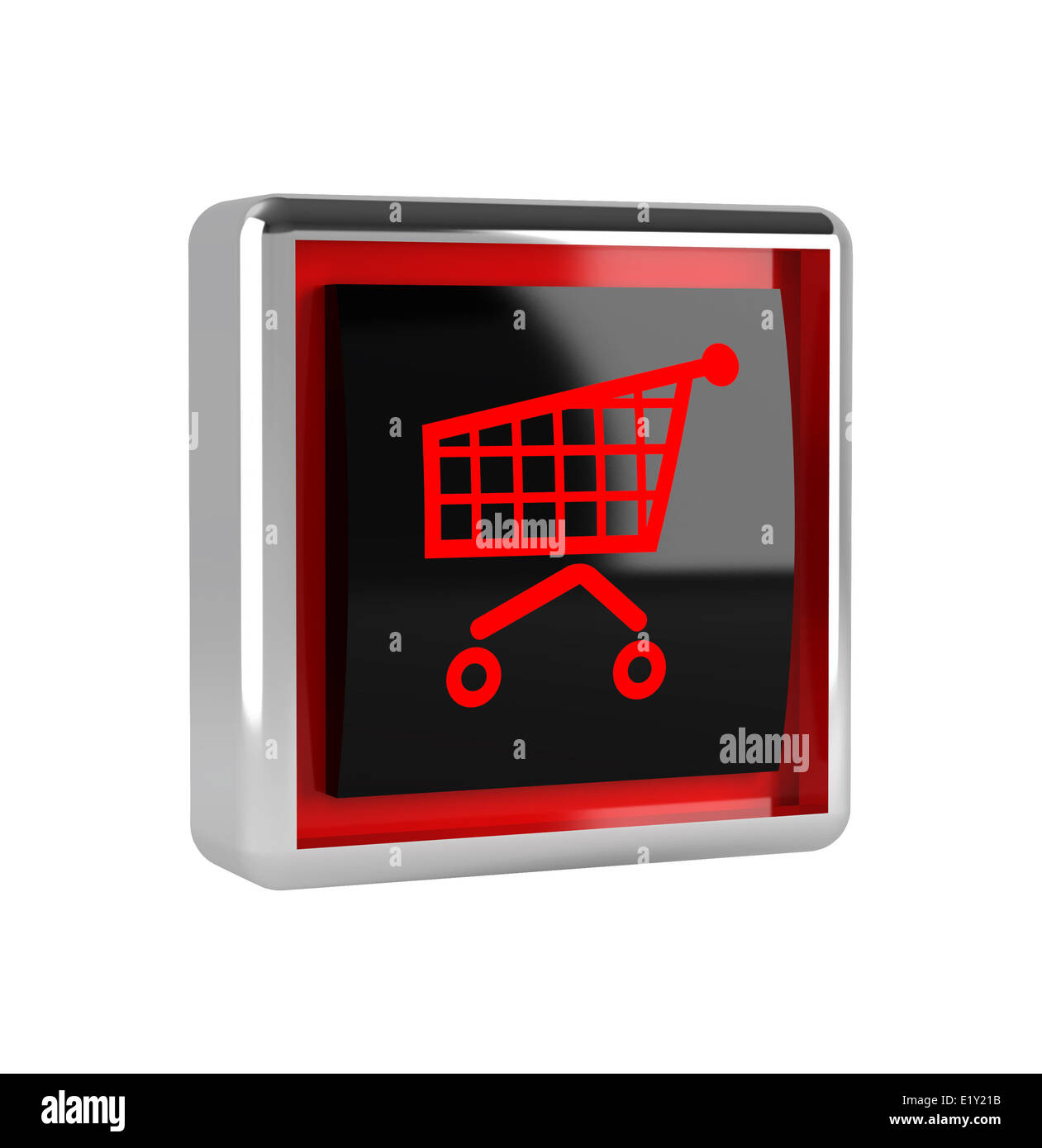Shopping cart button Stock Photo - Alamy