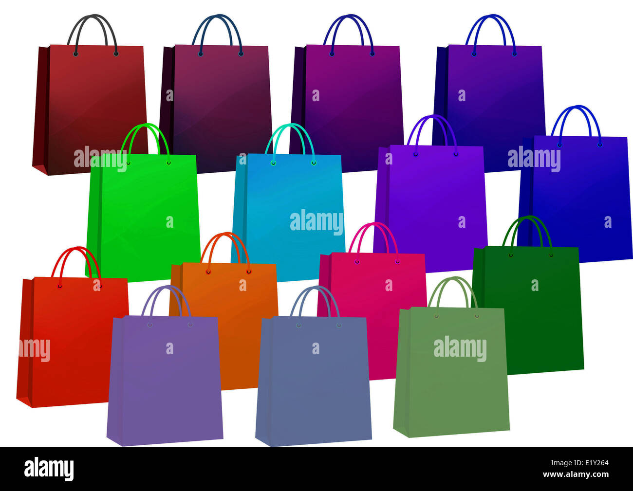 Colorful Shopping Bags Stock Photo - Alamy