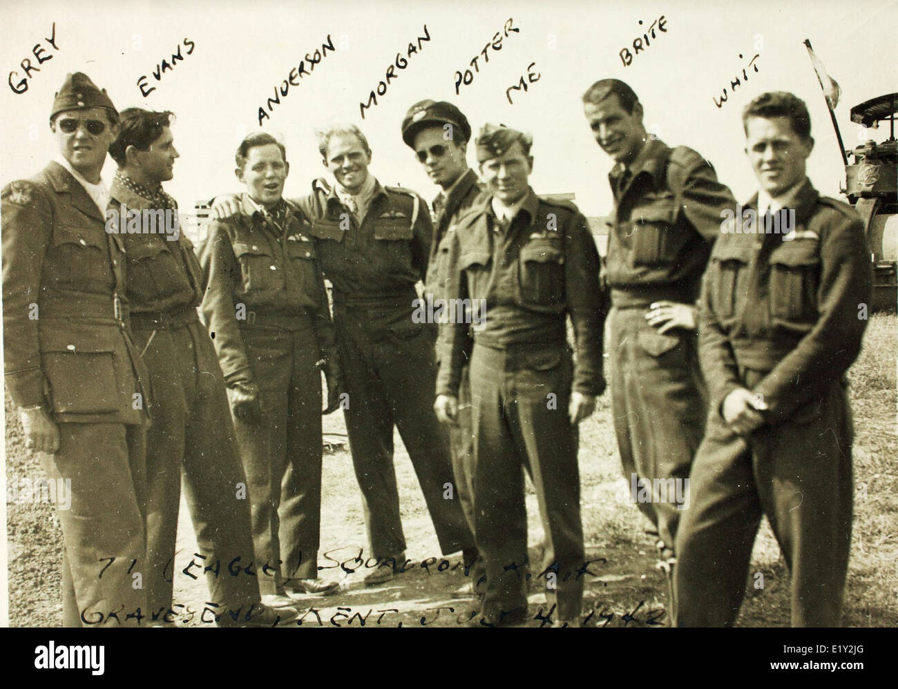 A reconnaissance photo taken on July 4, 1942, by the 71st Eagle ...