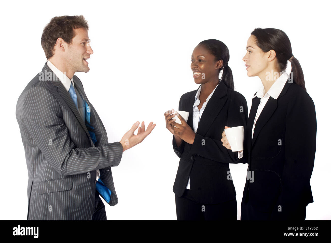 A business team breaking for coffee Stock Photo - Alamy