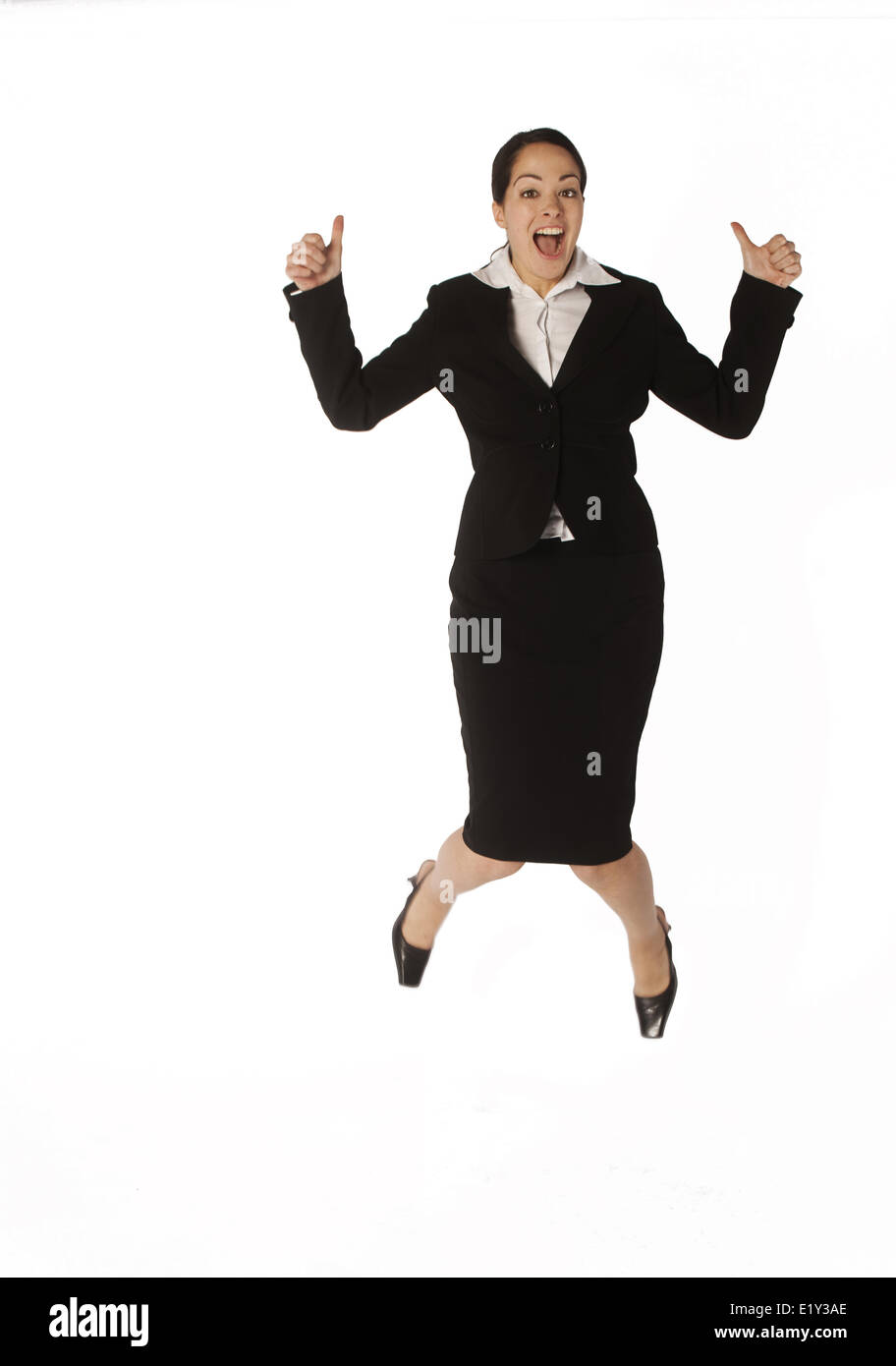 Pretty woman black long Cut Out Stock Images & Pictures - Alamy