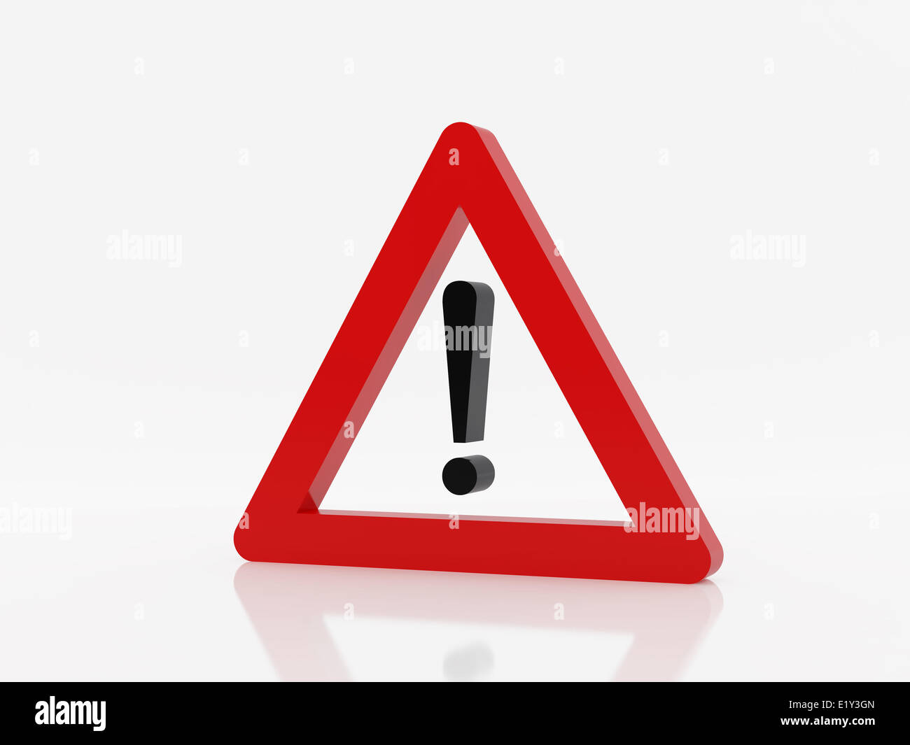 Exclamation 3d mark Stock Photo - Alamy