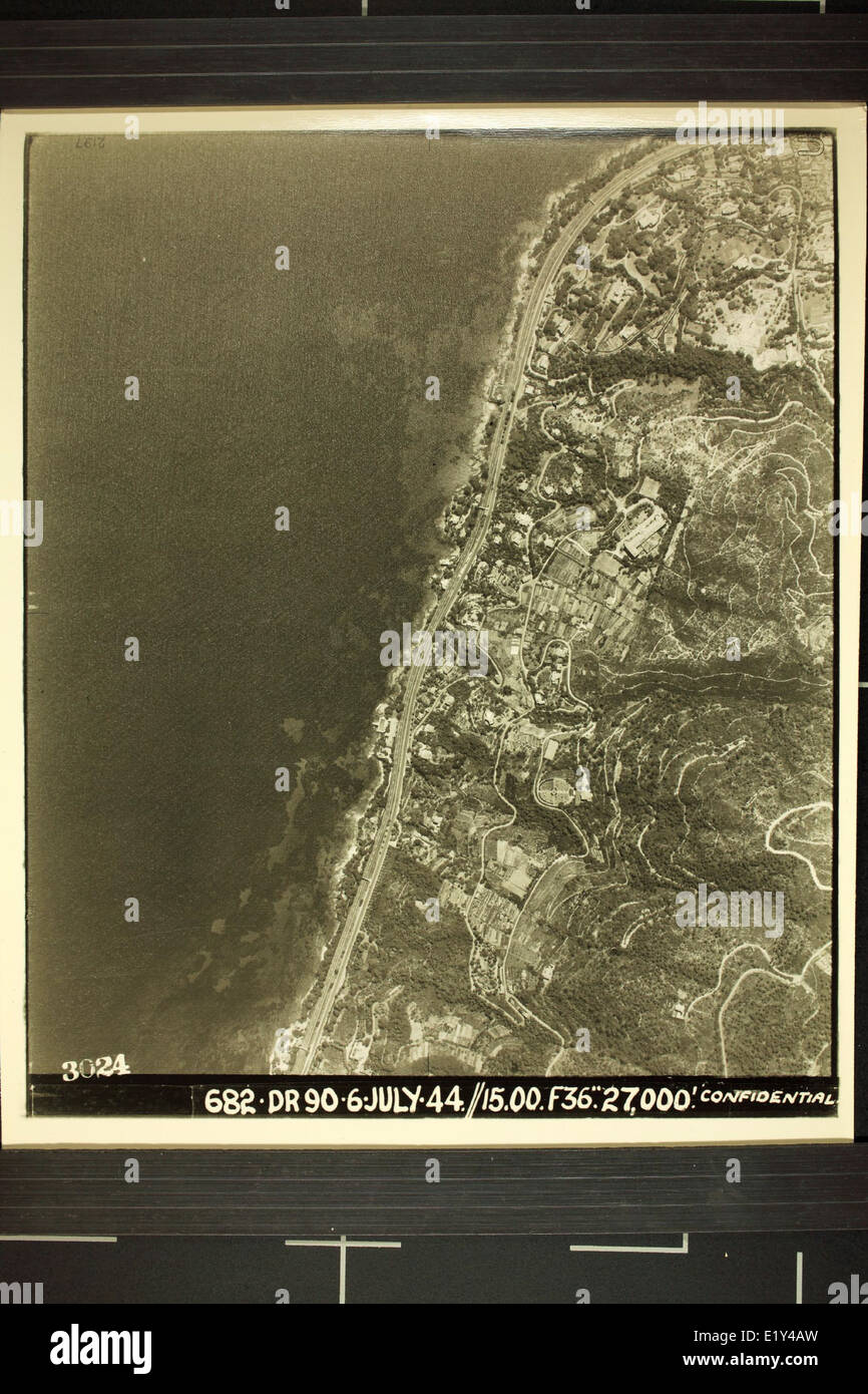 Aerial reconnaissance photograph taken between 1941 and 1945 during ...