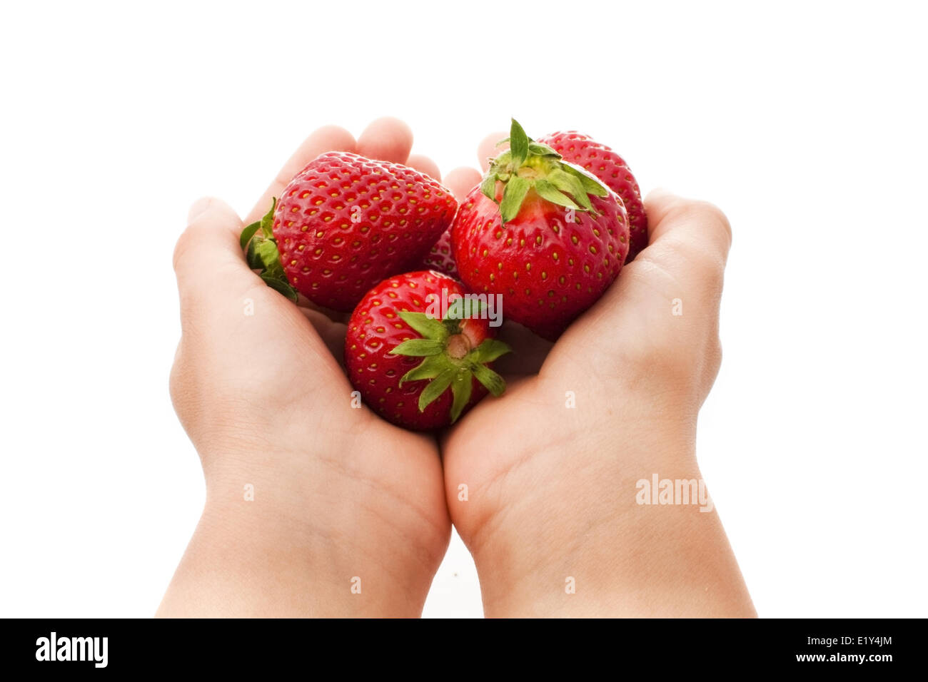 handful of strawberries Stock Photo - Alamy