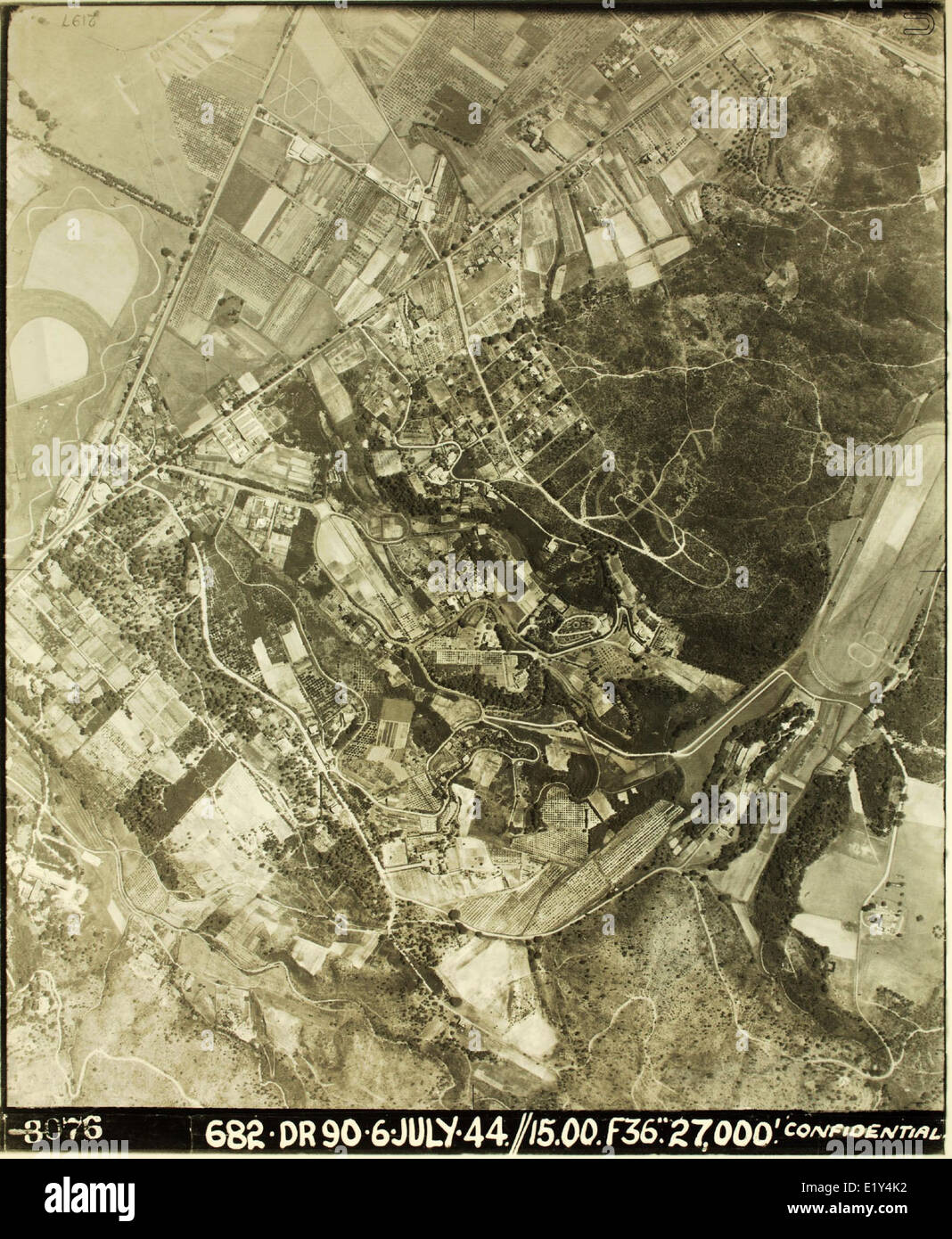 Aerial reconnaissance photograph taken during World War II (1941-1945 ...