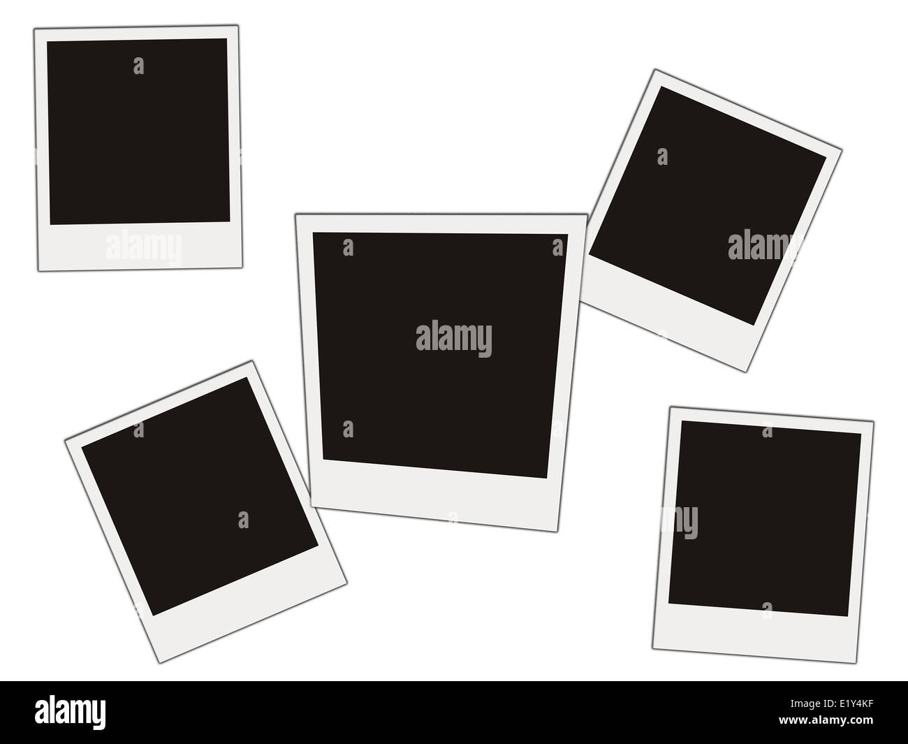 five photos blank isolated on white Stock Photo - Alamy