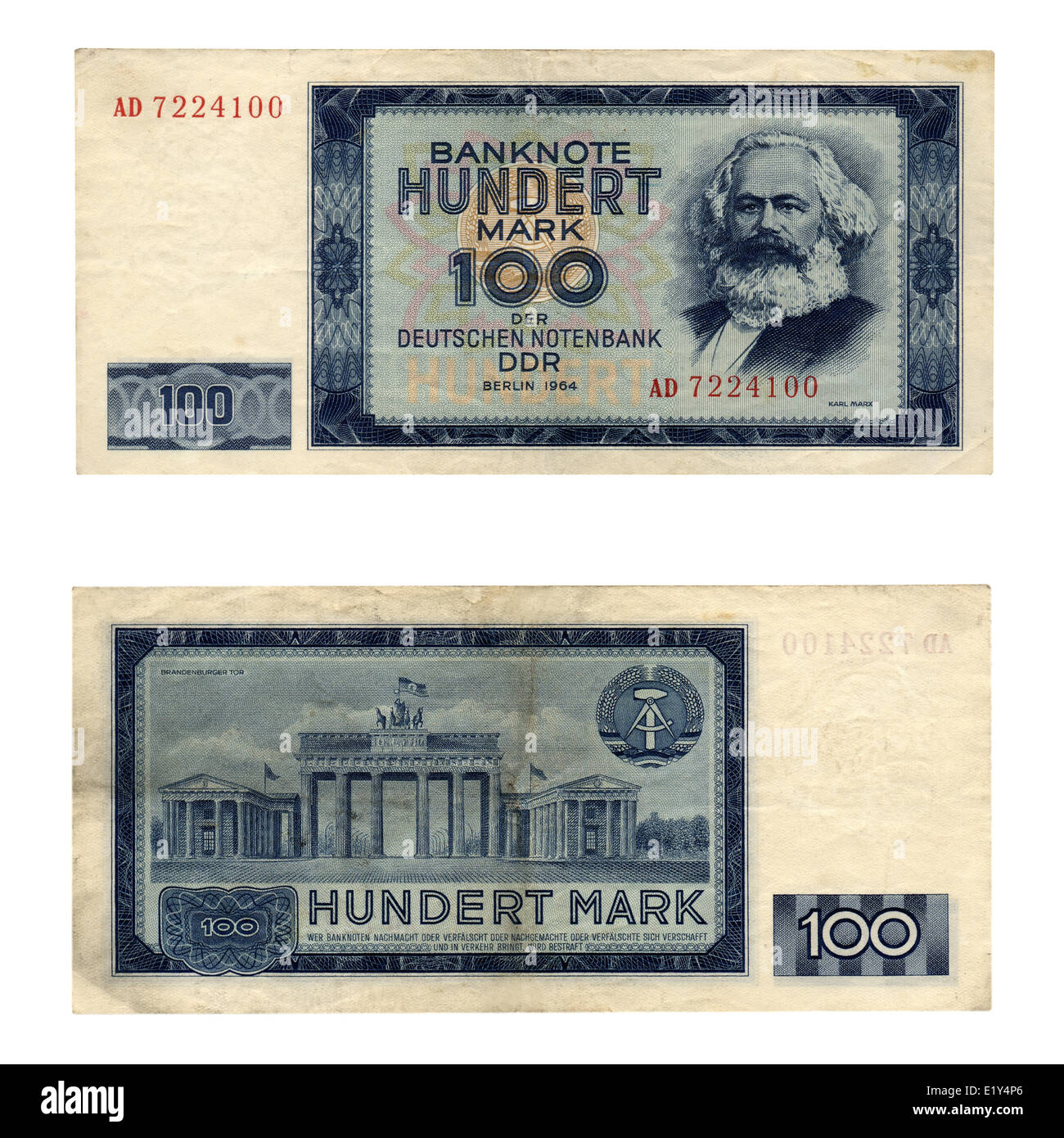 100 german mark banknote hi-res stock photography and images - Alamy