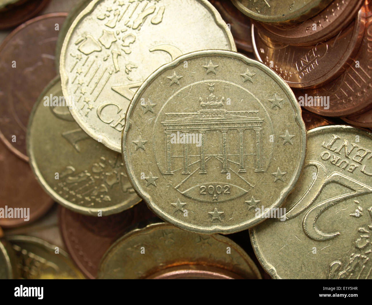 Euro coins background Stock Photo - Alamy