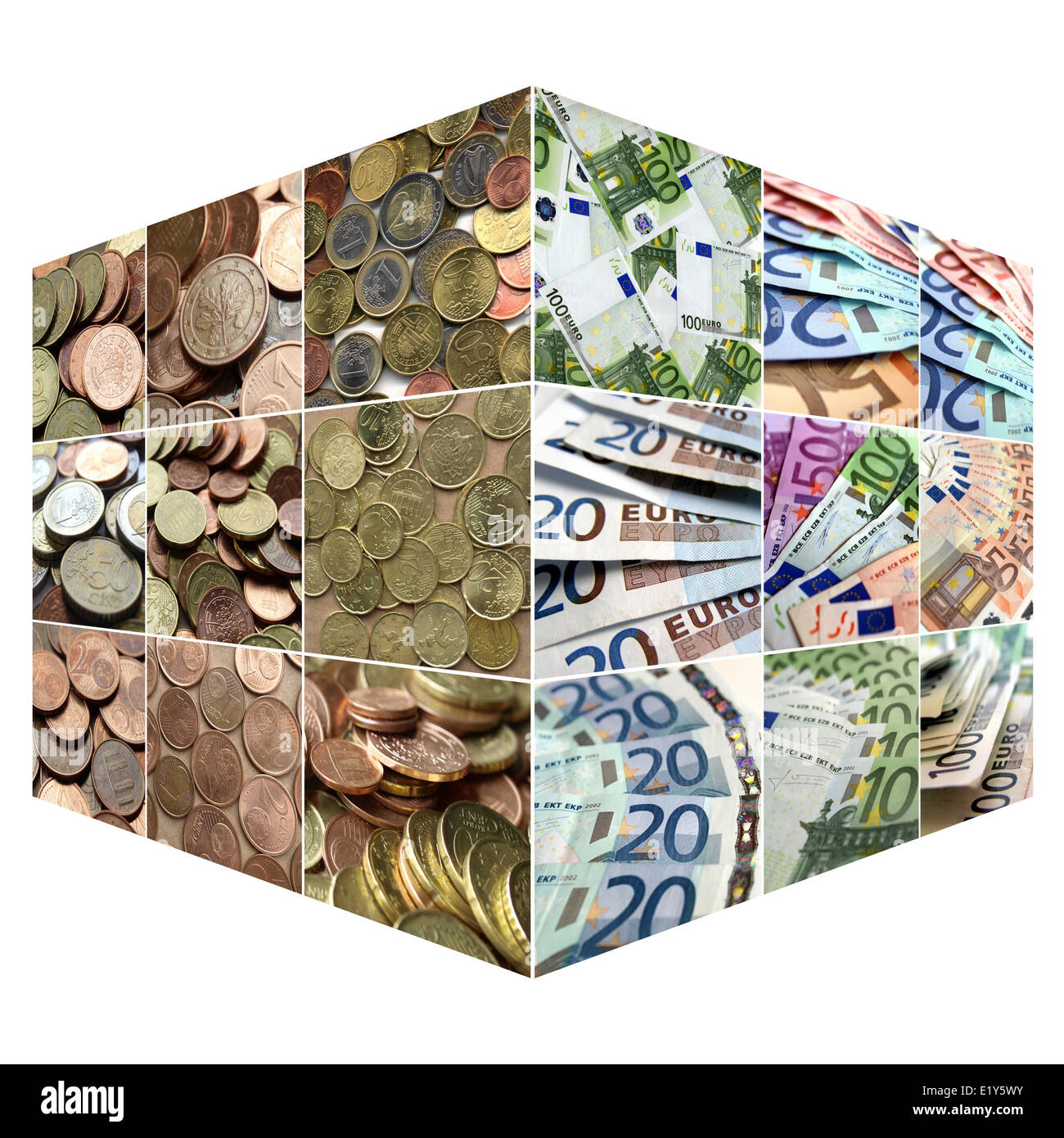 Euro notes collage hi-res stock photography and images - Alamy