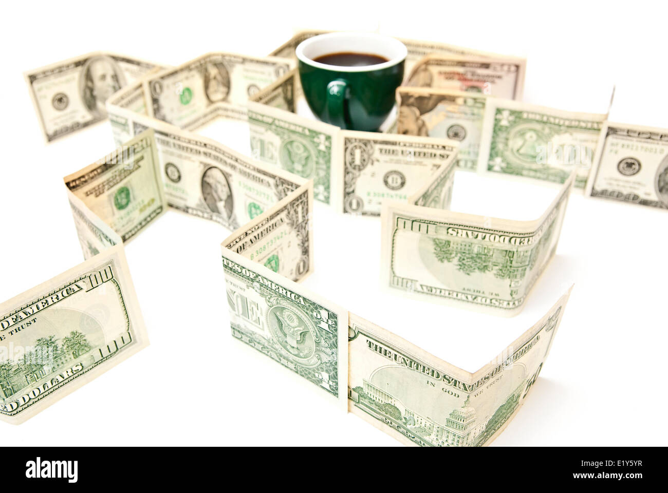 Coffee in maze Stock Photo - Alamy