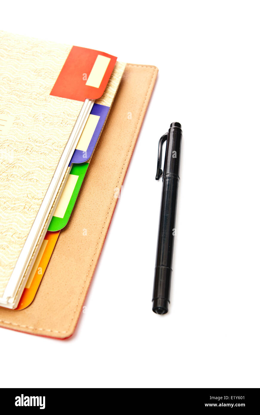 Pen and notepad Stock Photo - Alamy