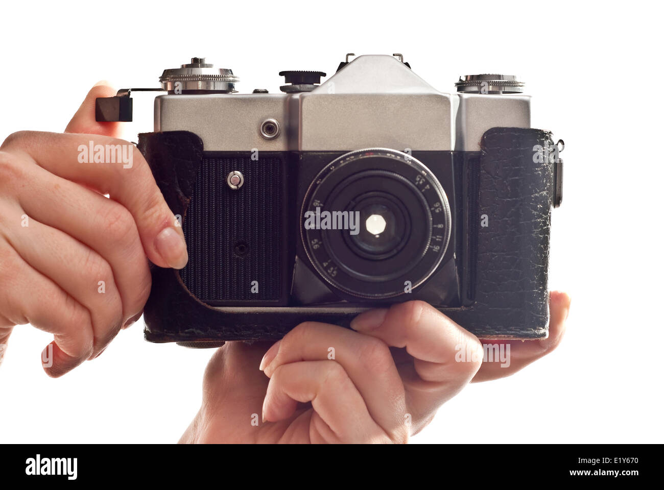 Camera in hands Stock Photo - Alamy