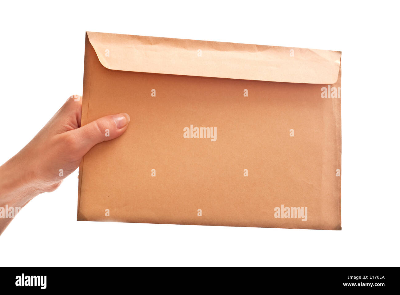 Envelope in woman's hand Stock Photo - Alamy