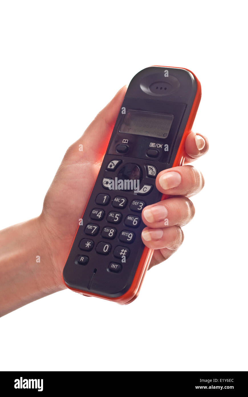 Woman phone hand close up Cut Out Stock Images & Pictures - Alamy
