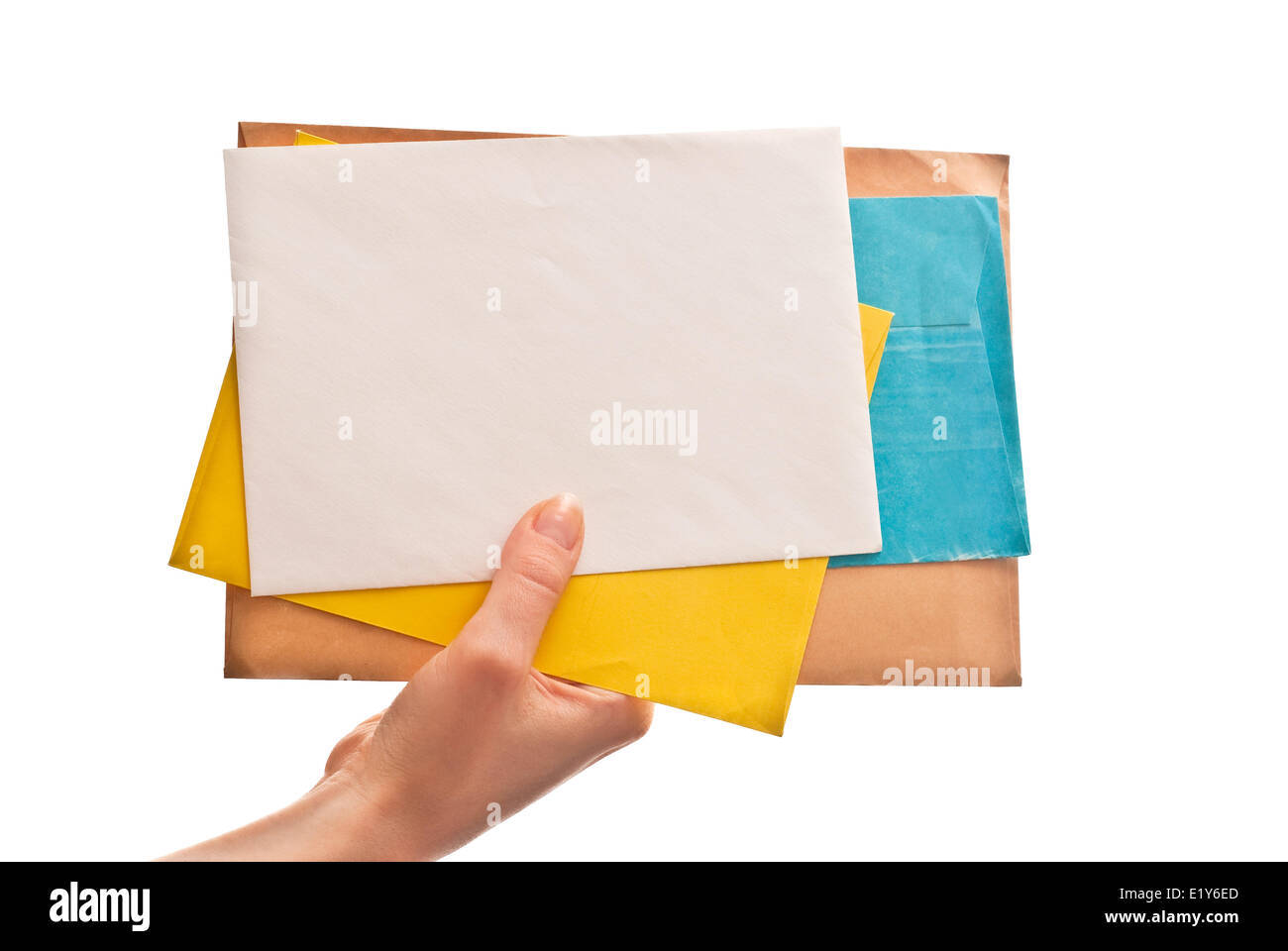 Hand showing letter on Cut Out Stock Images & Pictures - Alamy