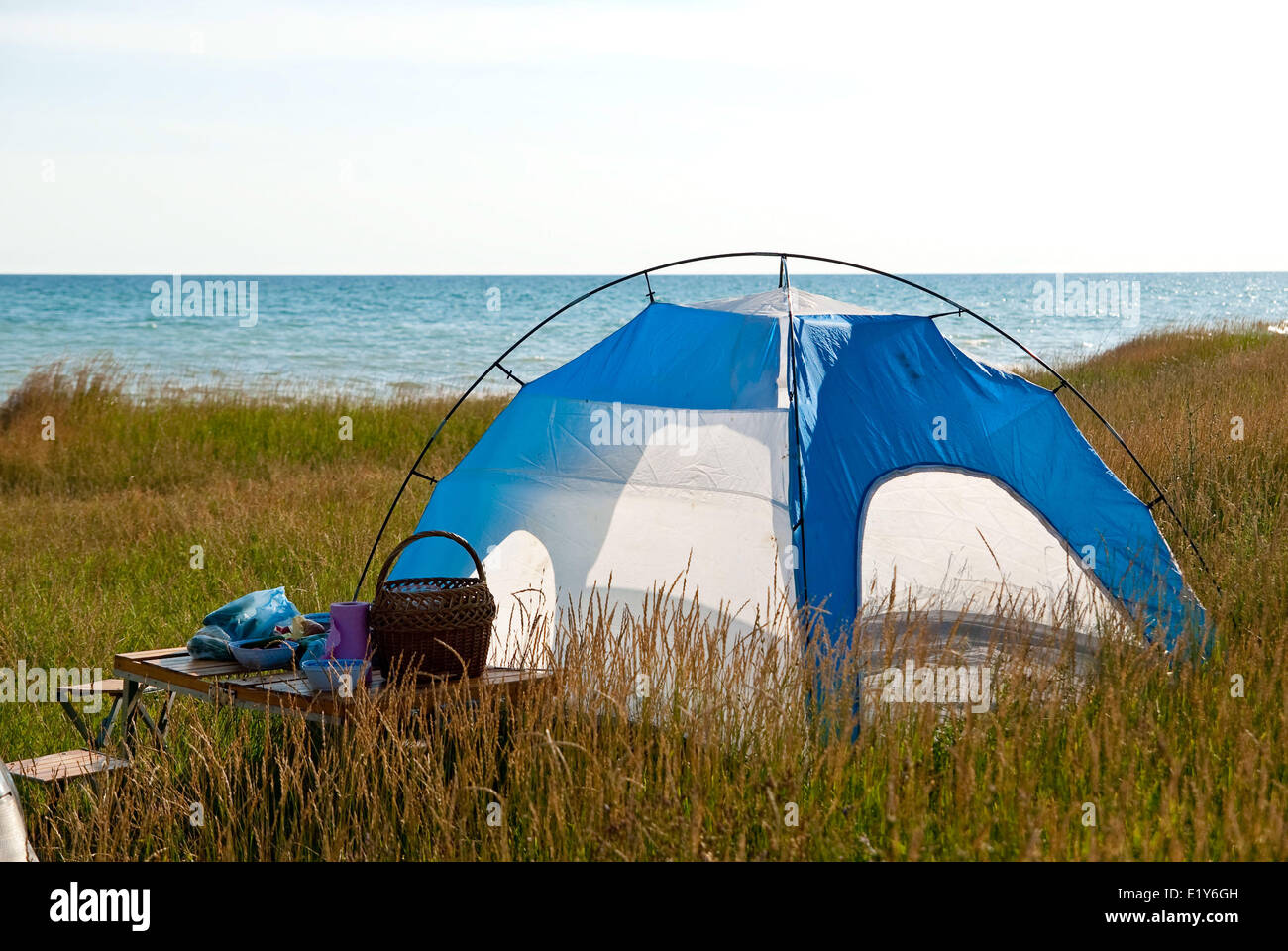 Tent near sea Stock Photo - Alamy