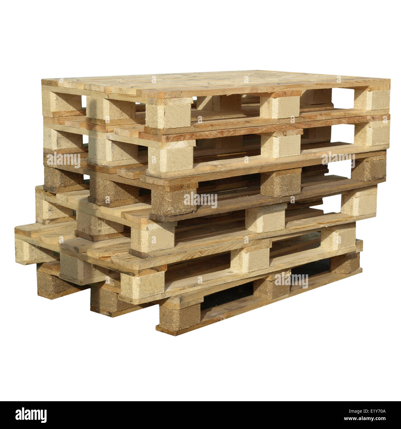 Wooden skid pallets Cut Out Stock Images & Pictures - Alamy