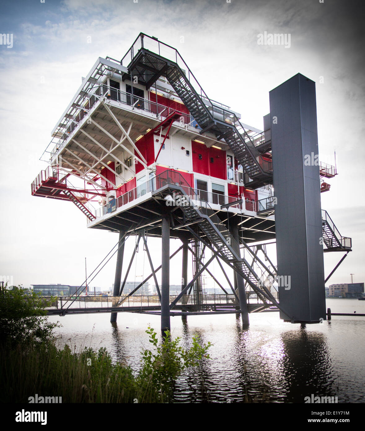 REM Eiland Former North Sea Platform now a restaurant in the Houthavens ...