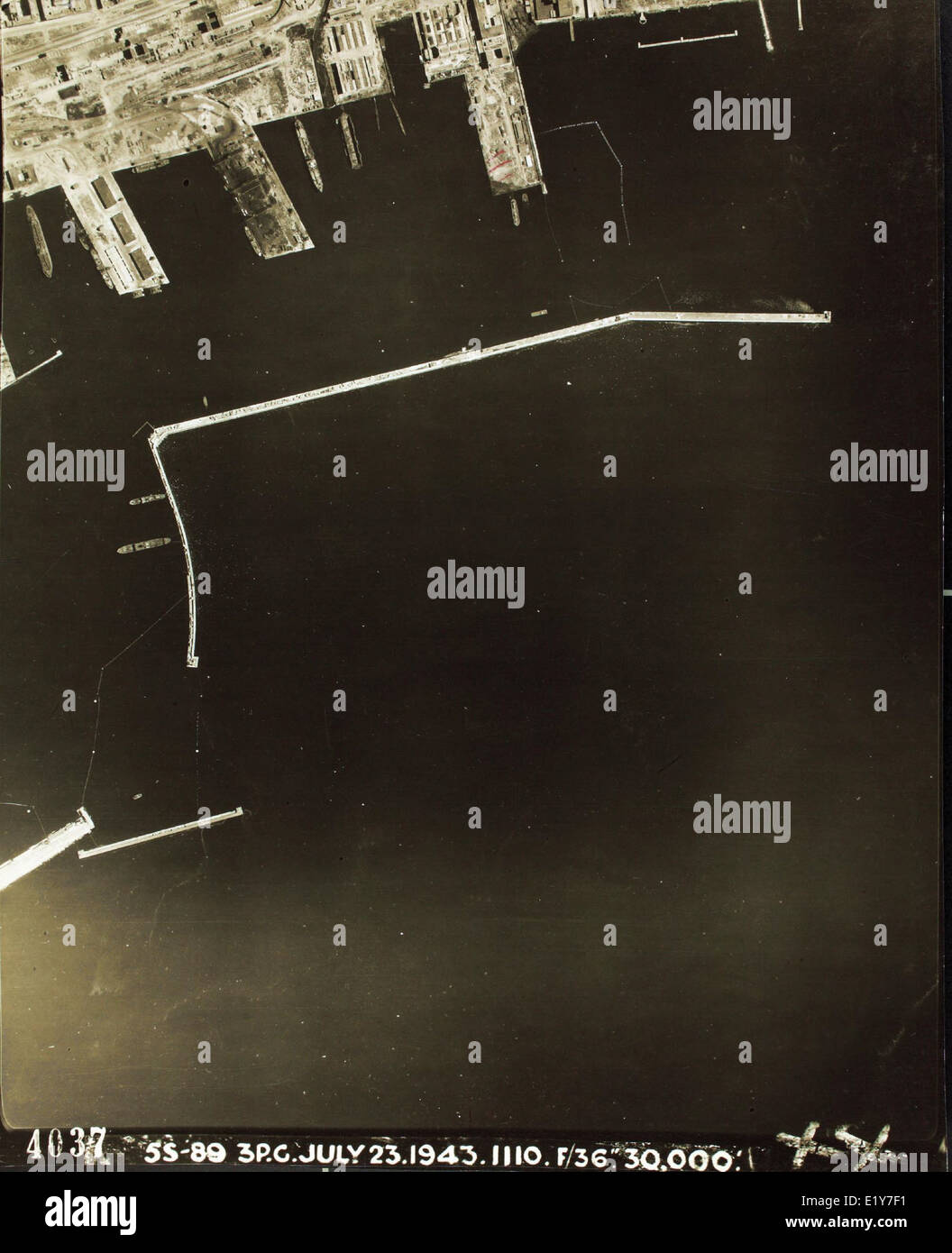 This aerial reconnaissance photo from 1941-1945 captures Naples, Italy ...