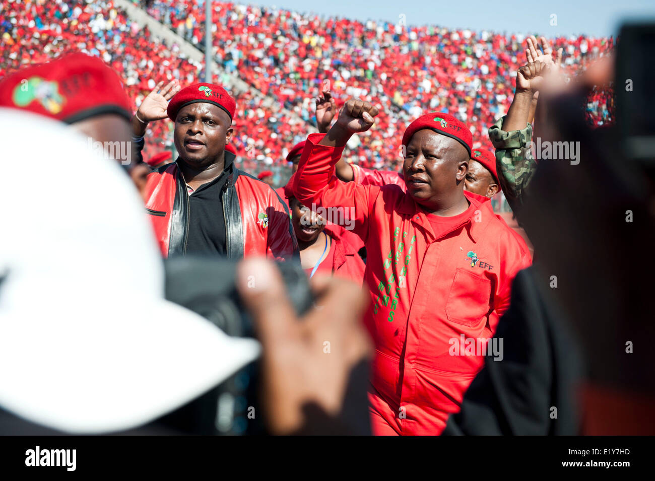 EFF supporters at the EFF rally at Moripe stadium, Atteridgeville ... EFF supporters at the EFF rally at Moripe stadium, Atteridgeville ...