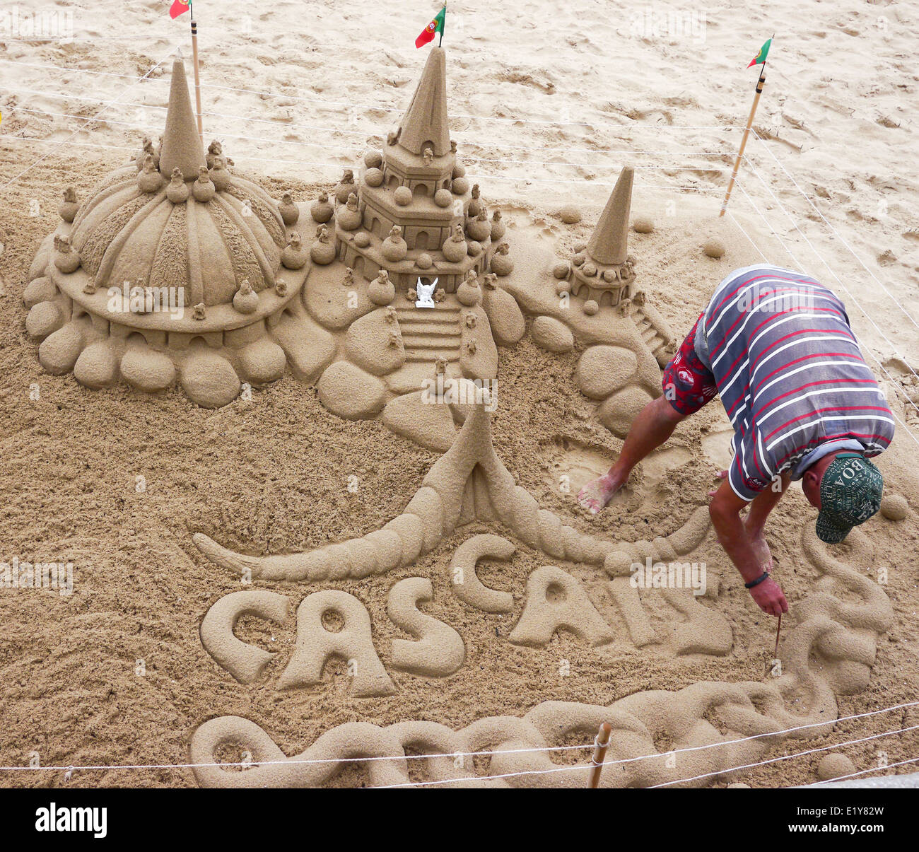 Sand castles Cascais a coastal town in Cascais Municipality in Portugal ...