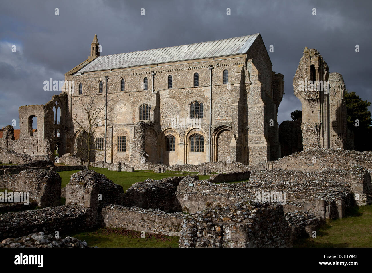 The priory church of St Mary & the Holy Cross at Binham Stock Photo - Alamy