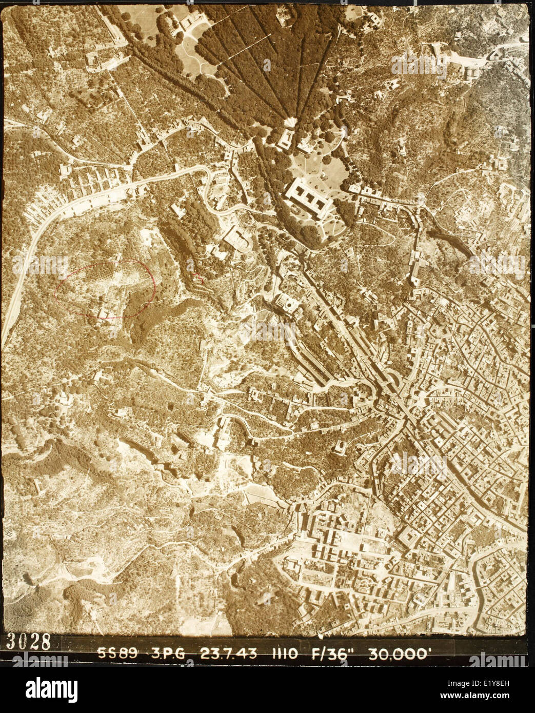This aerial reconnaissance photo taken between 1941-1945 captures ...