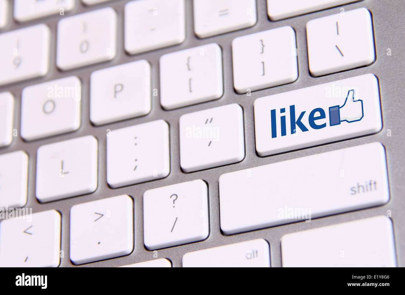 Photo of Facebook like icon keyboard. As of today, Facebook is the ...