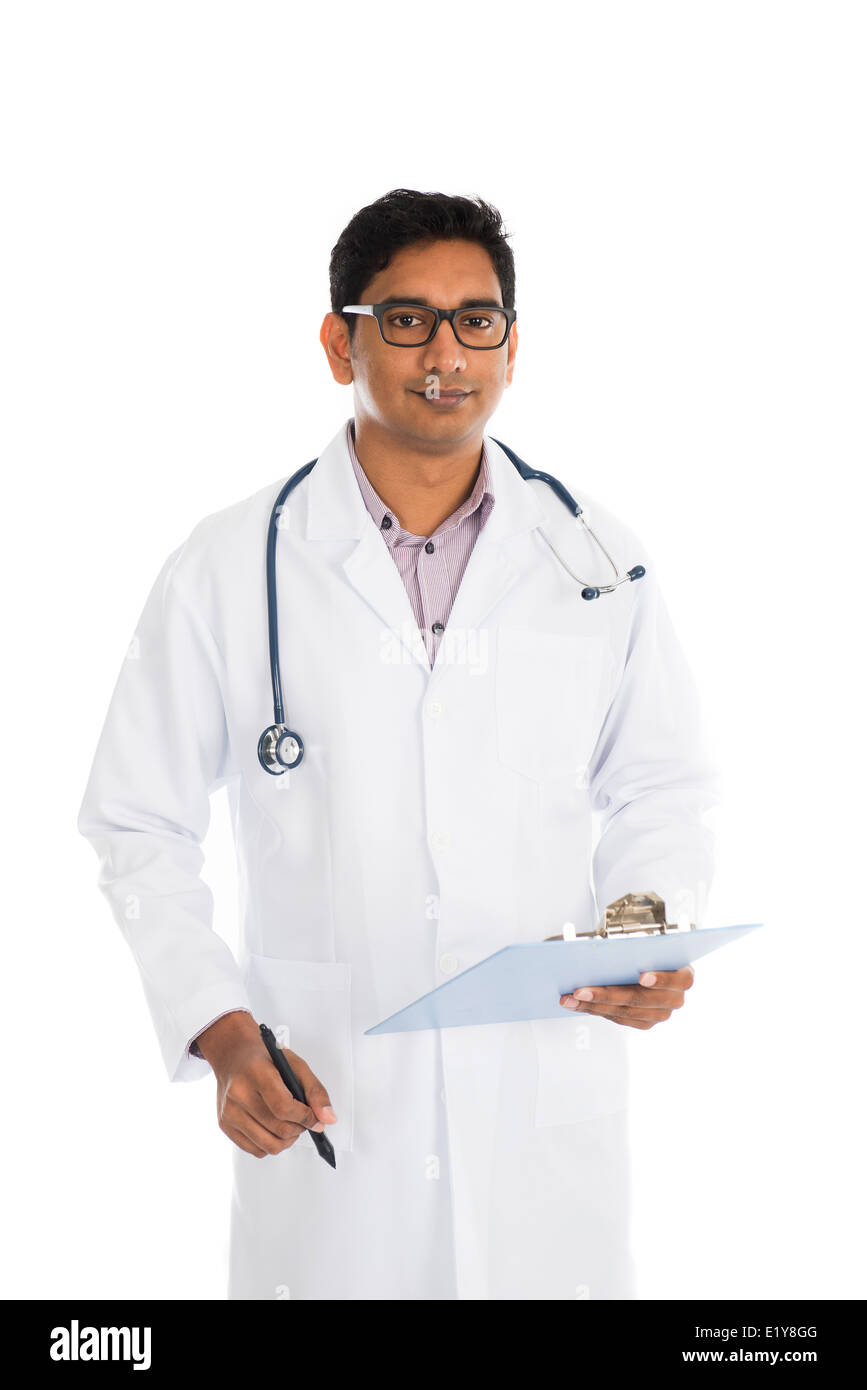 indian male doctor isolated on white background Stock Photo - Alamy