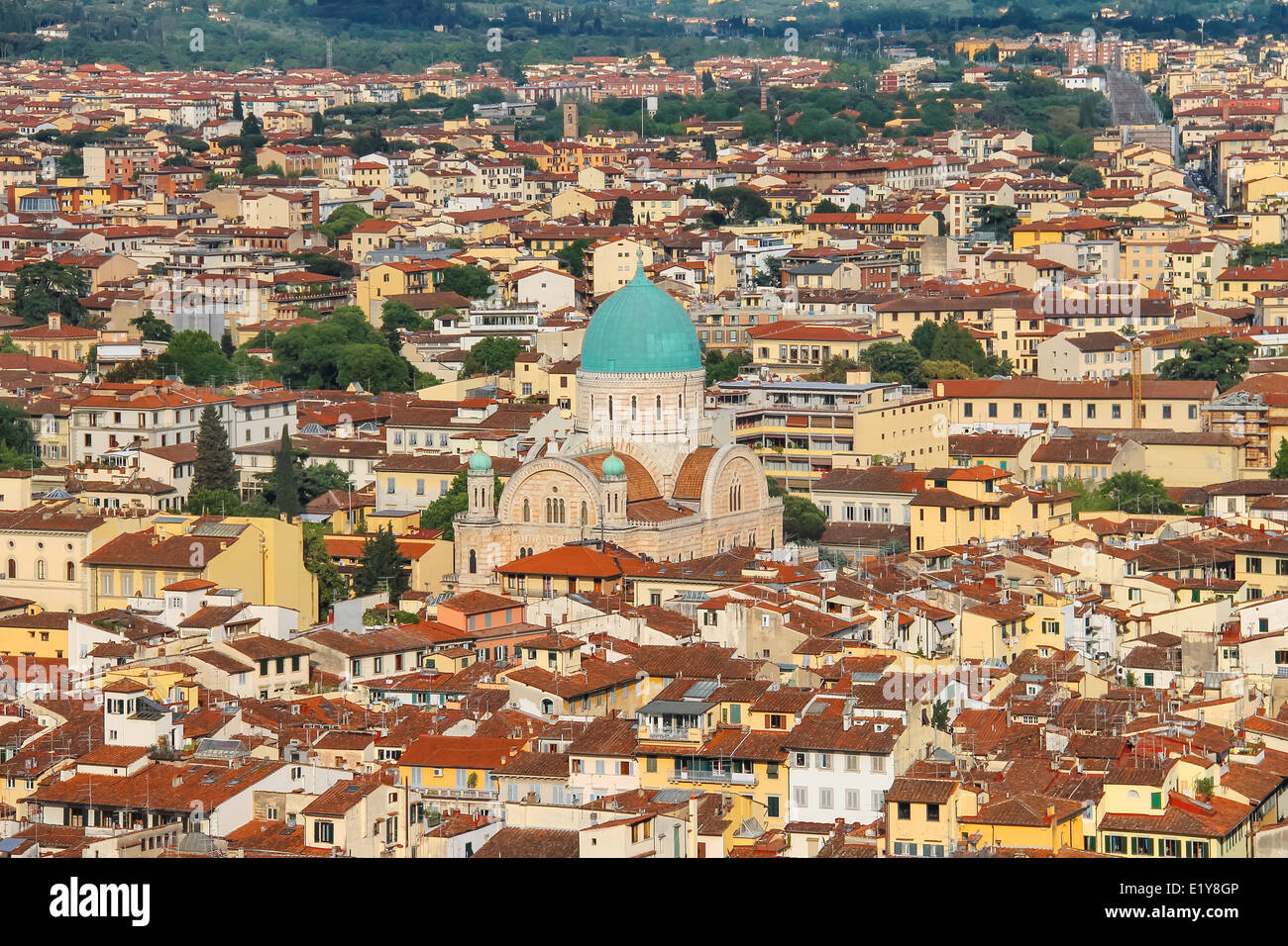 Top view of the historic center of Florence, Italy Stock Photo - Alamy