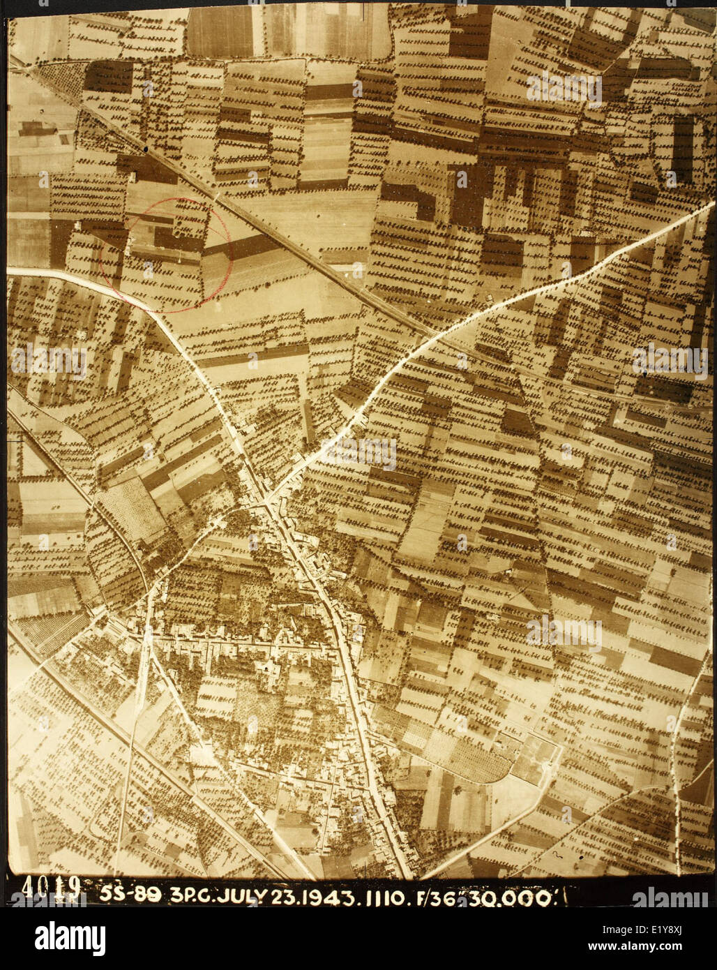 This aerial reconnaissance photograph shows Naples, Italy, during World ...