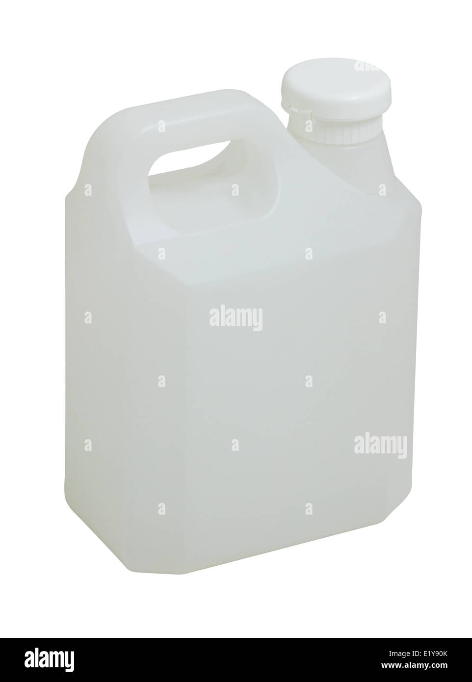 Empty clean and clear gallon liquid container isolated on white Stock ...