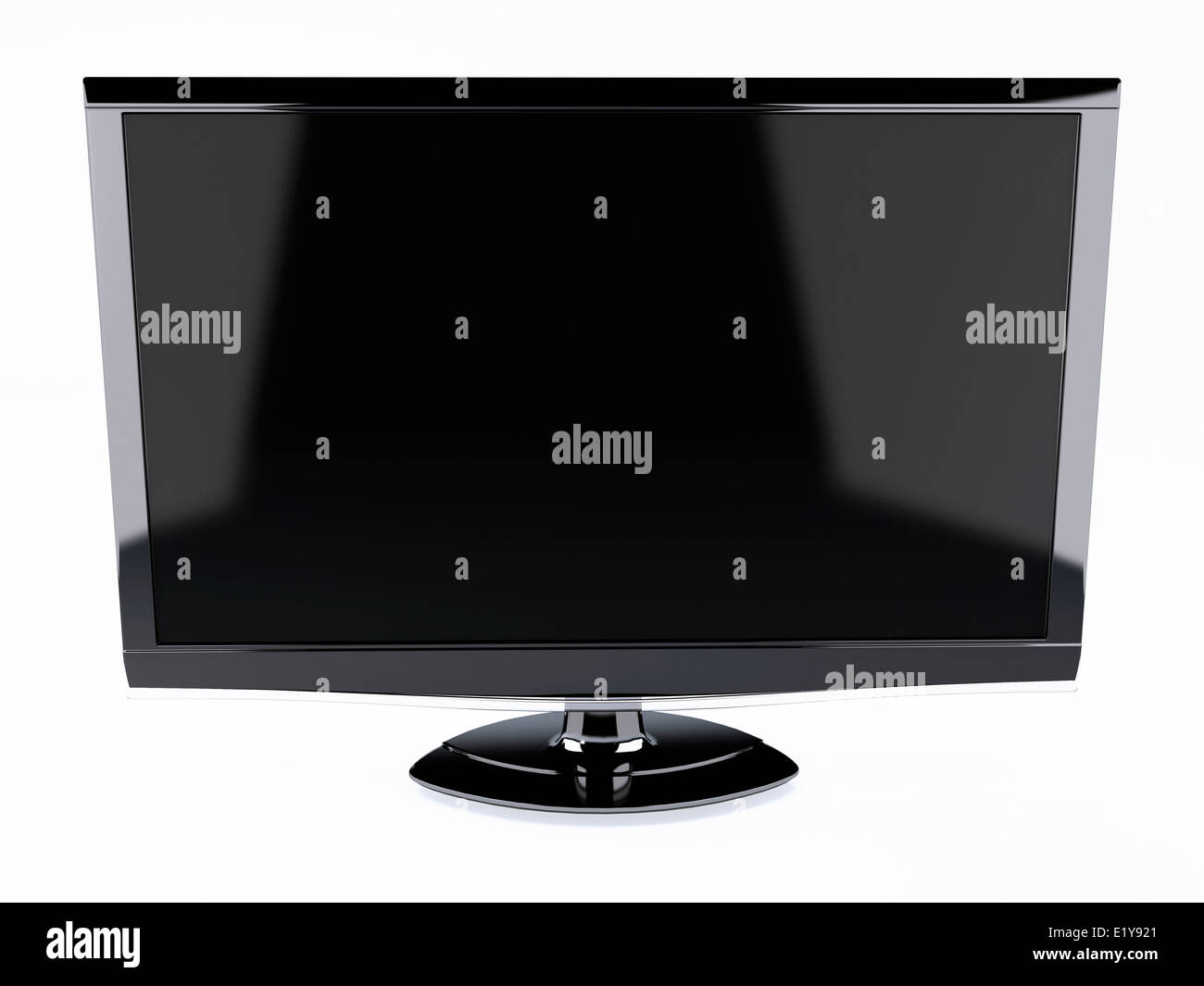 High Definition TV screen. isolated white. 3d illustration Stock Photo ...