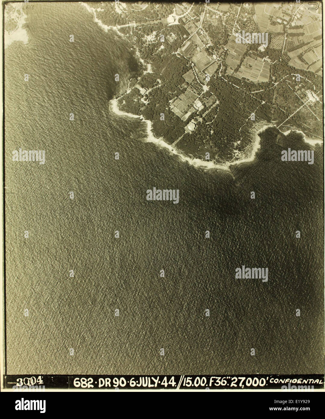 This aerial reconnaissance photo from the period of World War II shows ...