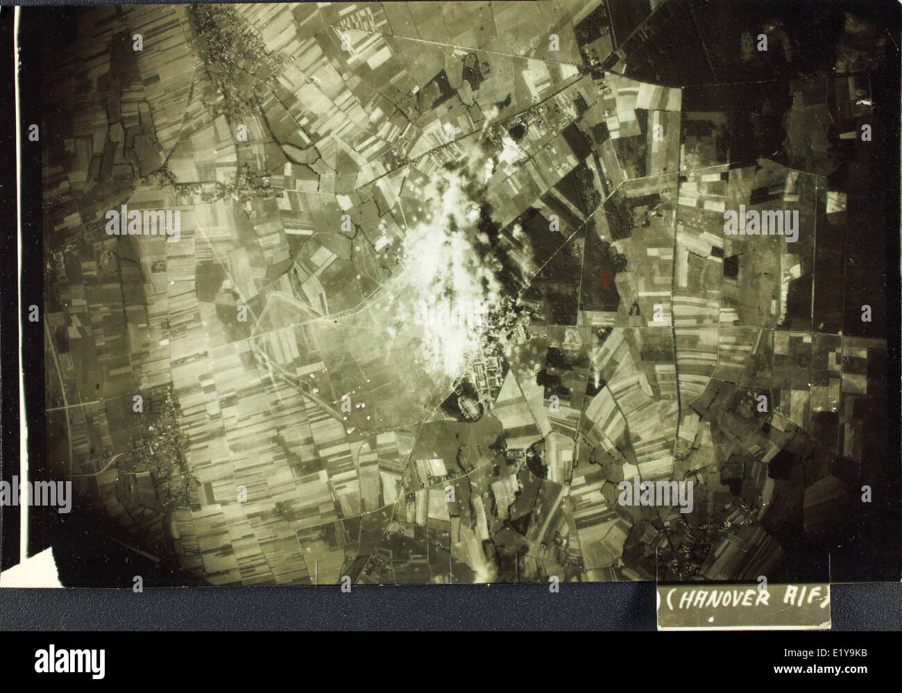 This aerial reconnaissance photograph, taken during World War II ...