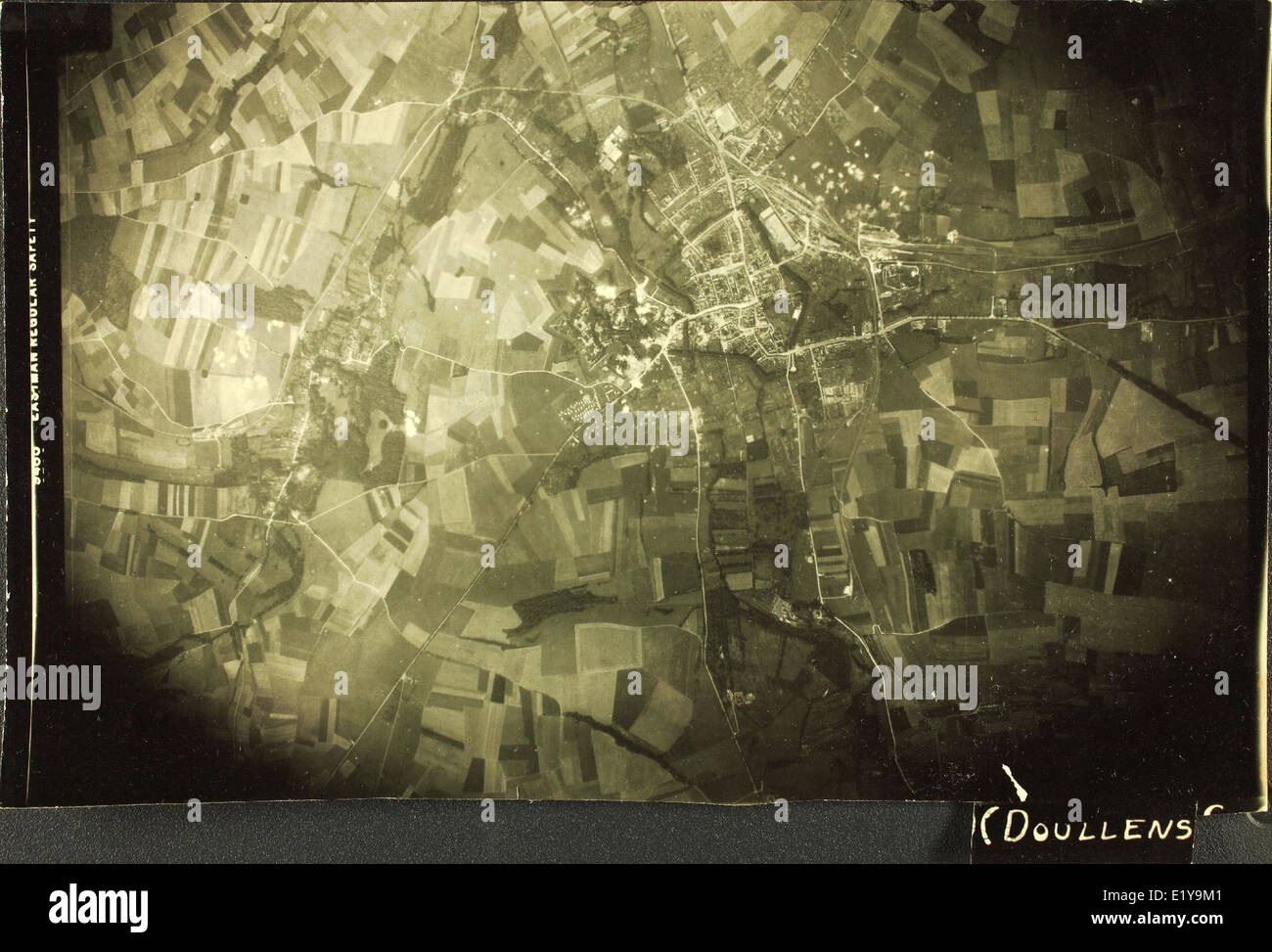 This aerial reconnaissance photo from World War II (1941-1945) captures ...