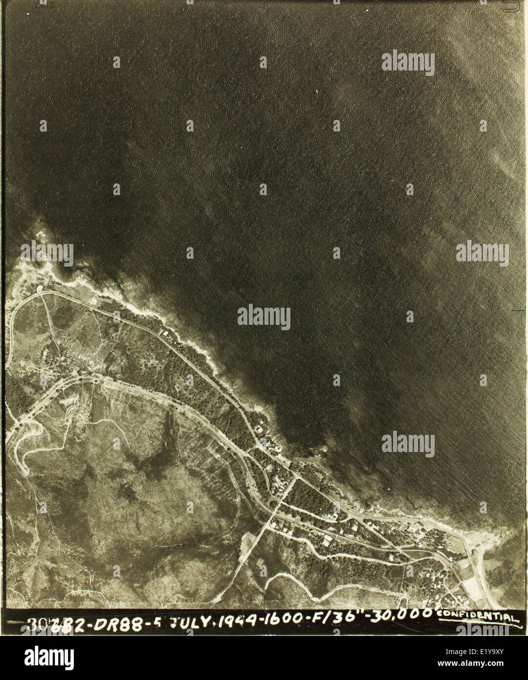 This aerial reconnaissance photo captures St. Raphael, France, during ...