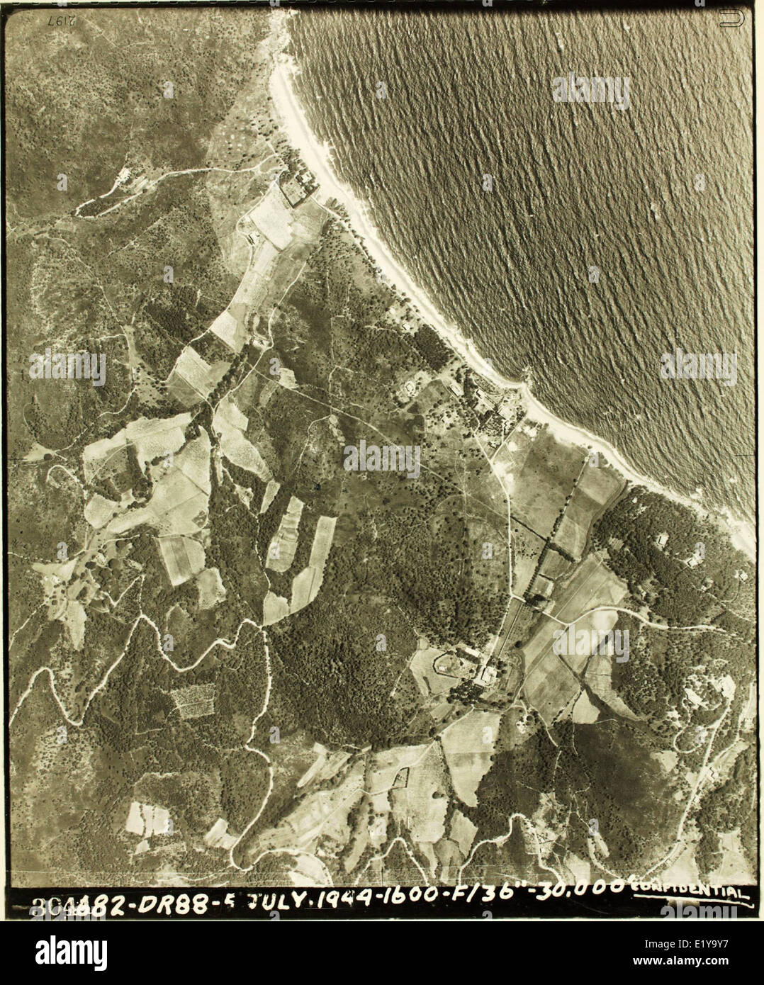 This World War II-era aerial reconnaissance photo of St. Raphael ...