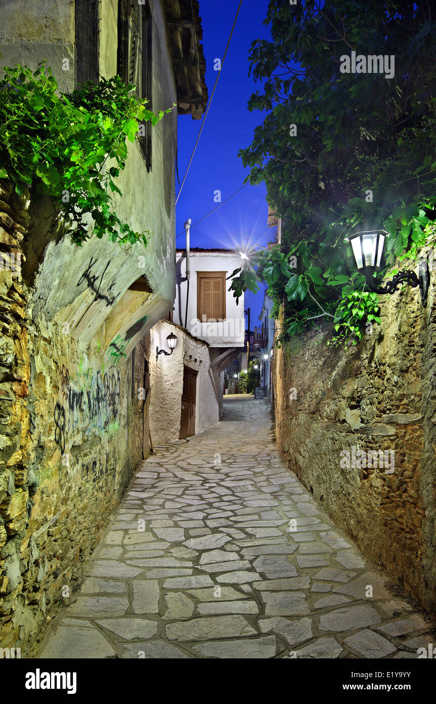 Walking around the picturesque alleys of the old neighborhoods of ...