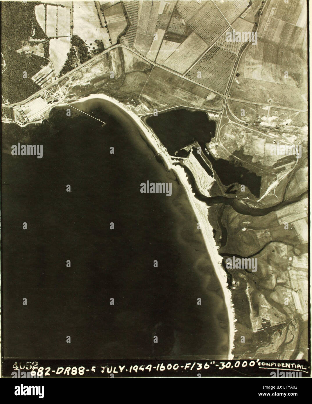 This aerial reconnaissance photo from 1941-1945 shows St. Raphael ...