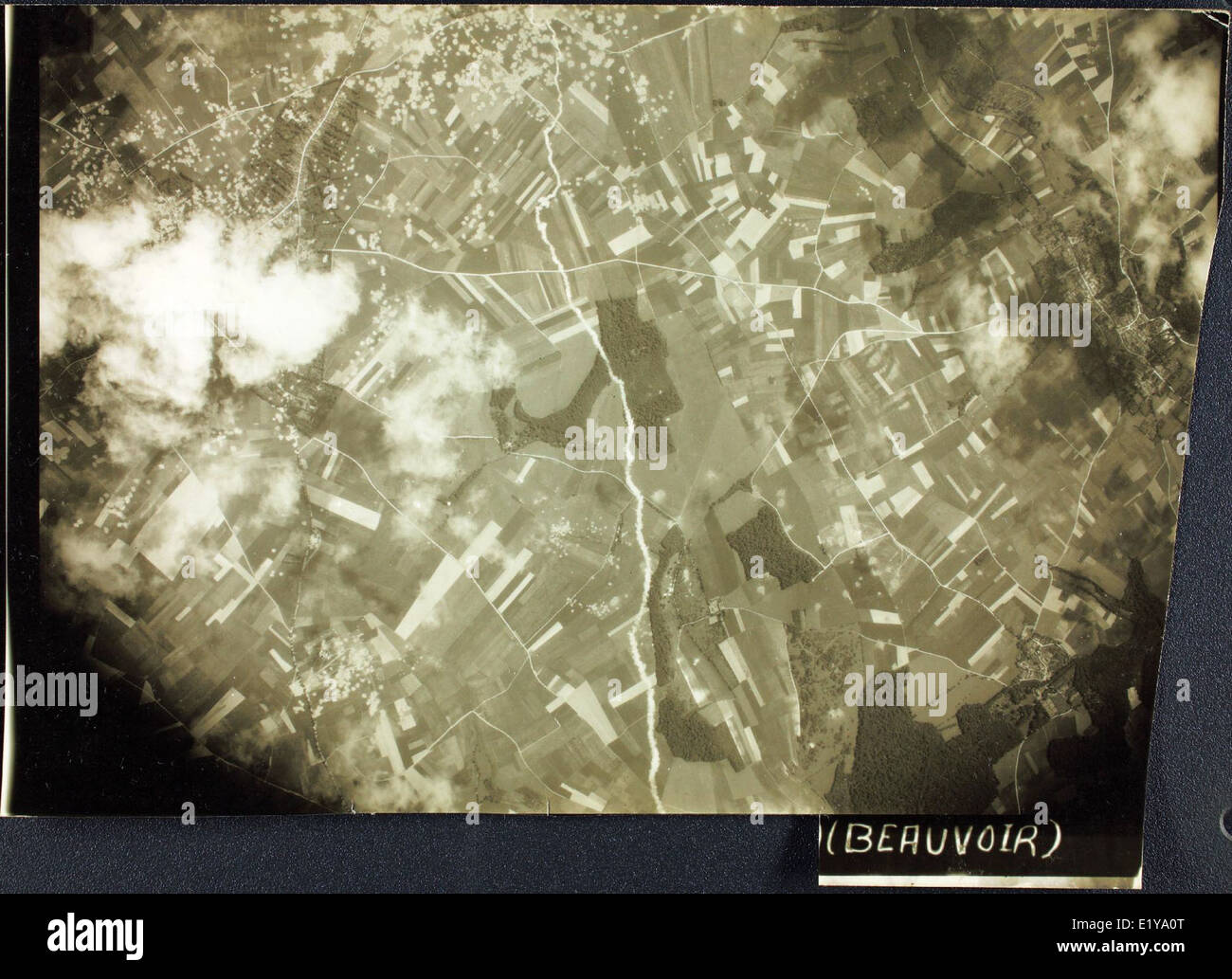 This aerial reconnaissance photo, taken during World War II, provides a ...