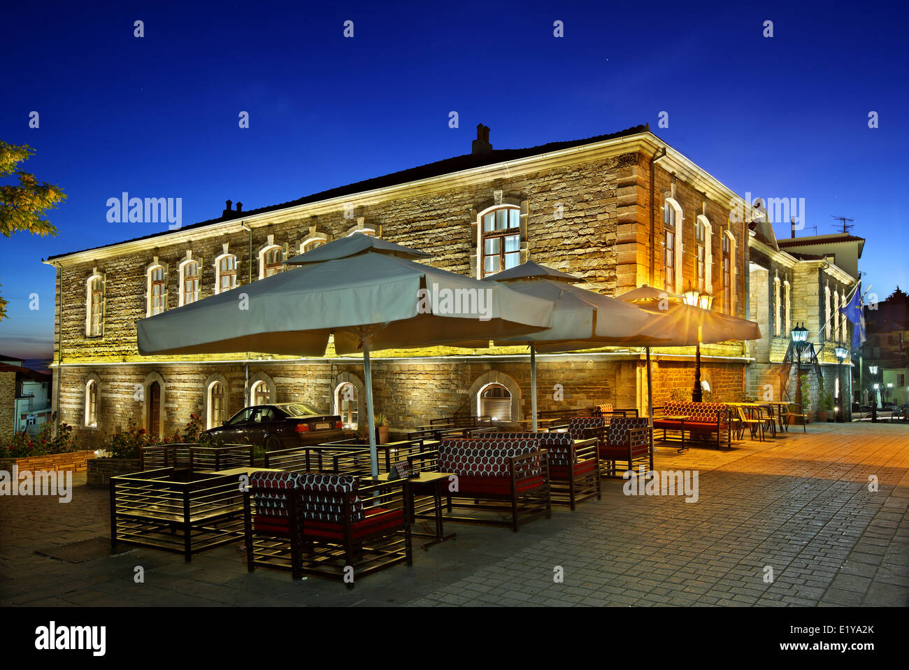 The Town Hall (old school) of Polygyros town, "capital" of Halkidiki ...