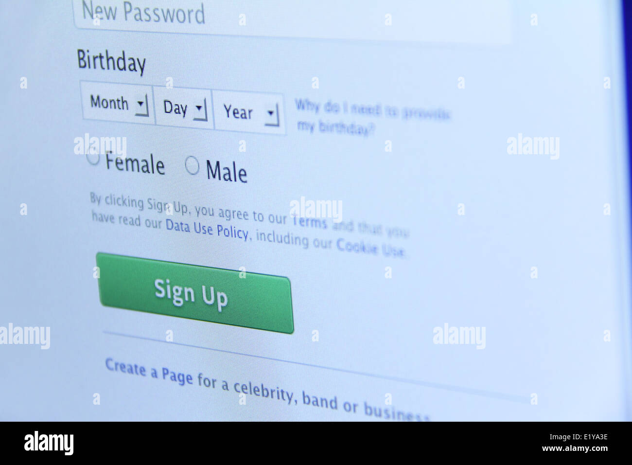 Photo of Facebook homepage on a monitor screen. As of today, Facebook ...