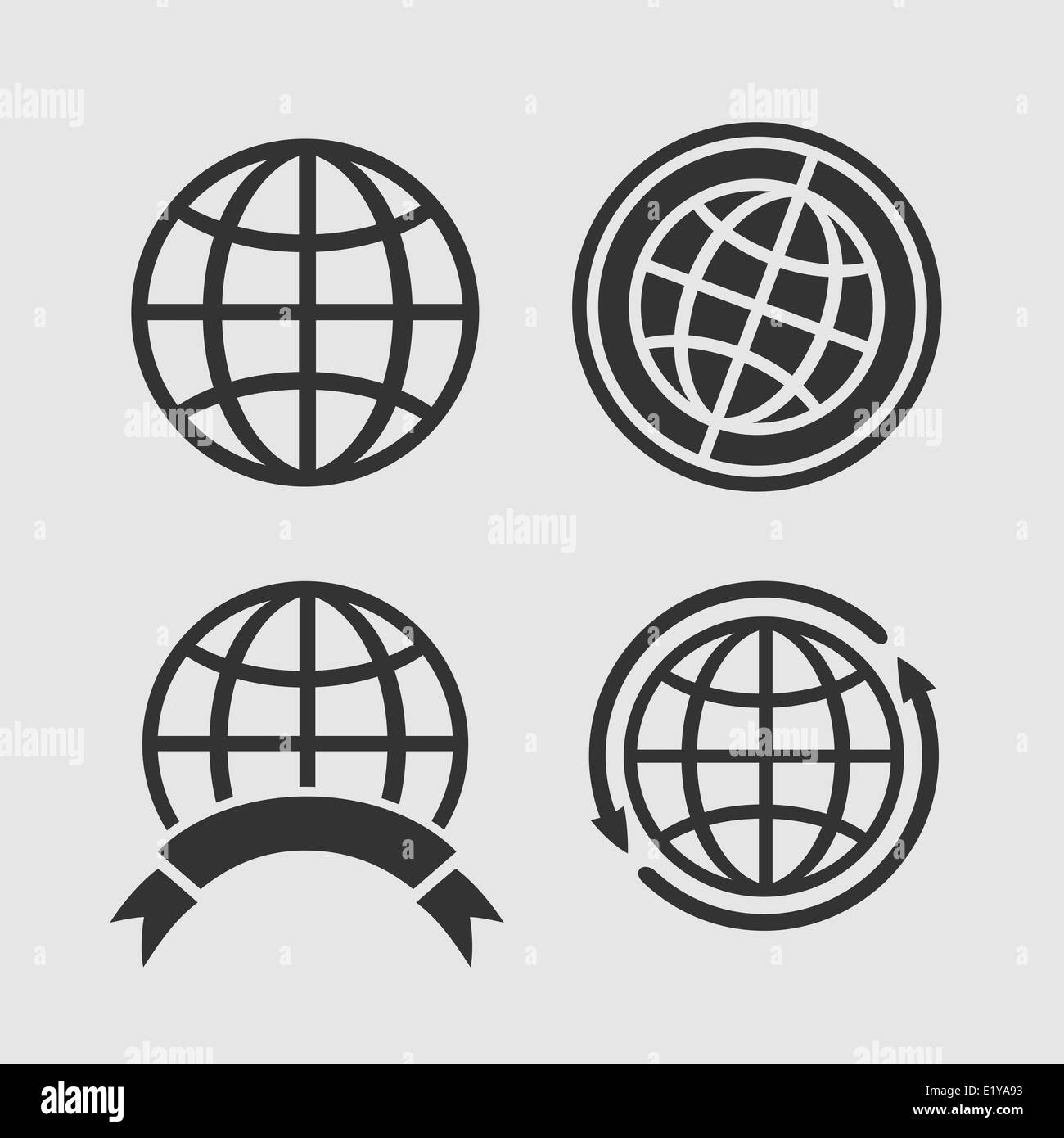 Set of globes Stock Photo - Alamy