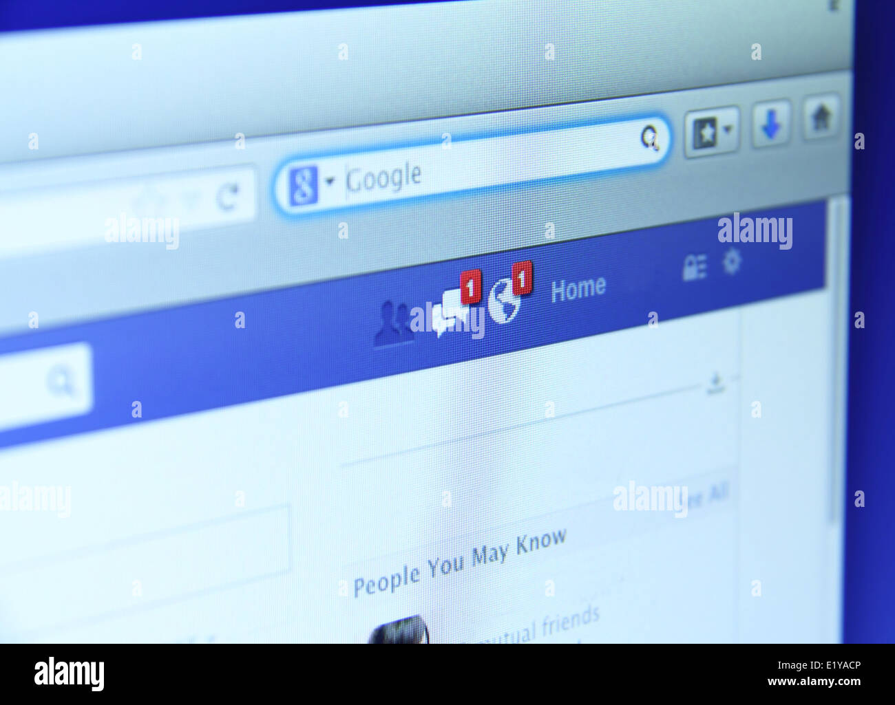 Facebook homepage hi-res stock photography and images - Alamy