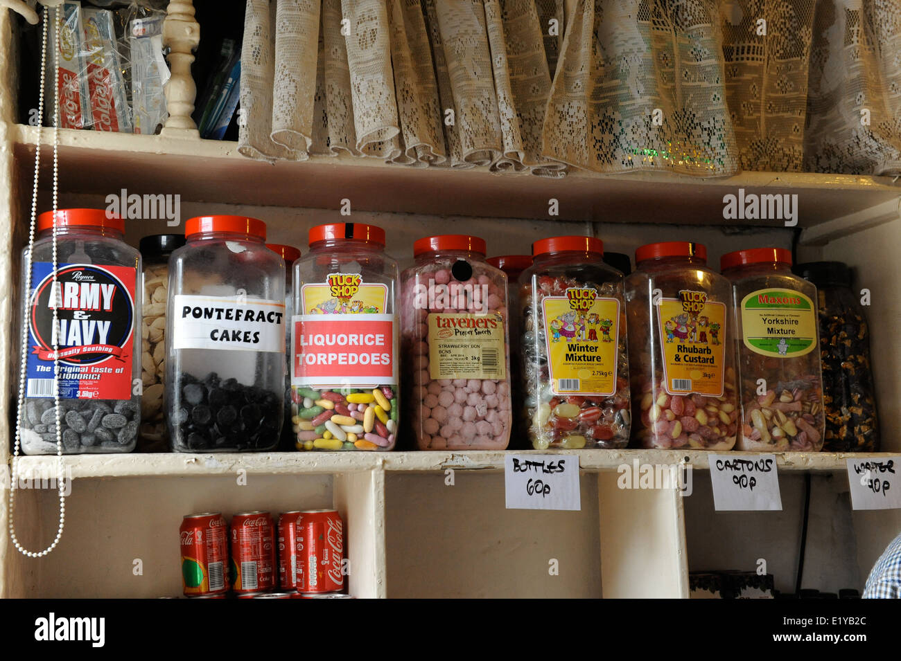 Sweet shop birch hall inn pub beck hole yorkshire sweets hi-res stock ...